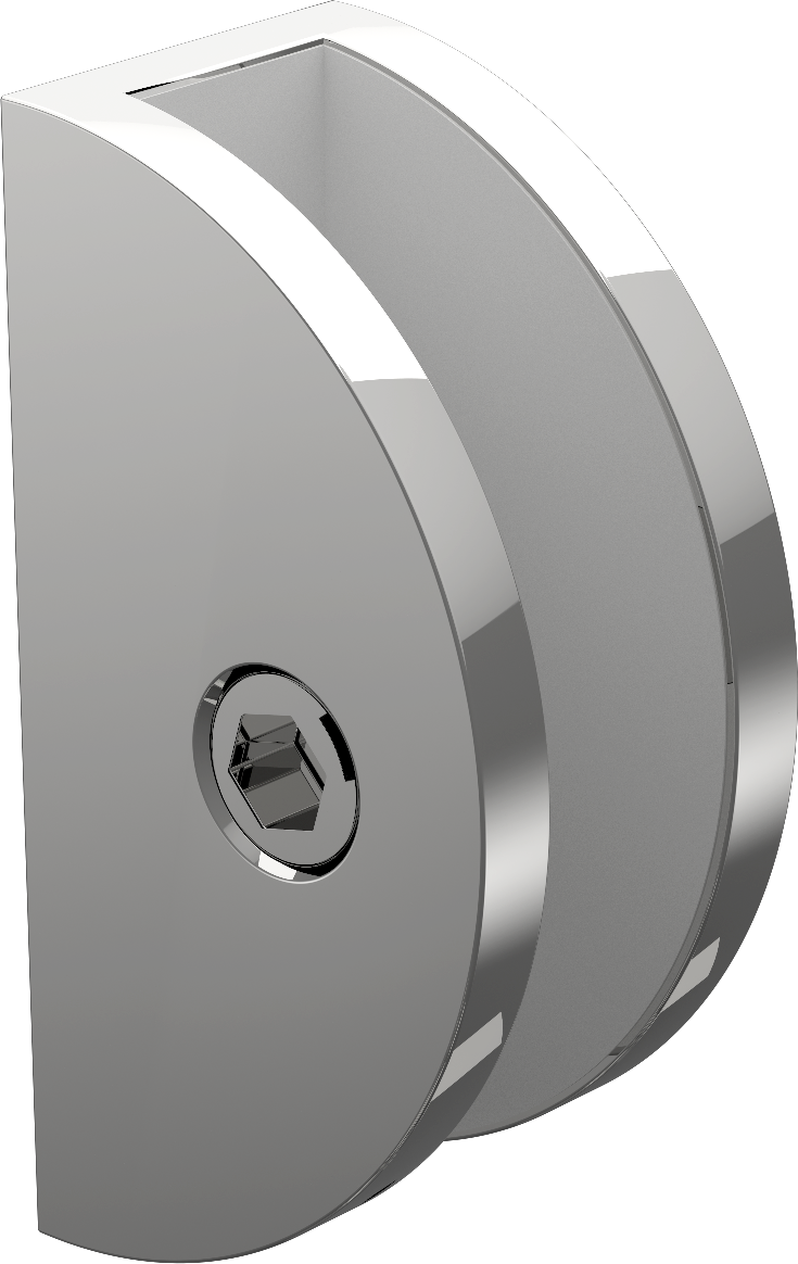 Shower Screen Round Wall Bracket Chrome Plated