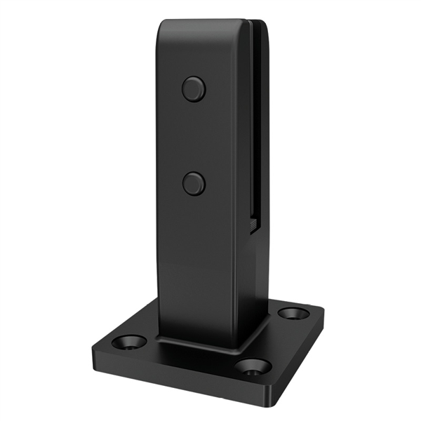 Insulated / Non-Conductive Pool Fence Spigots: Matt Black Base Plate ...